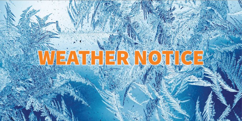 Weather Advisory — Bolingbrook Park District